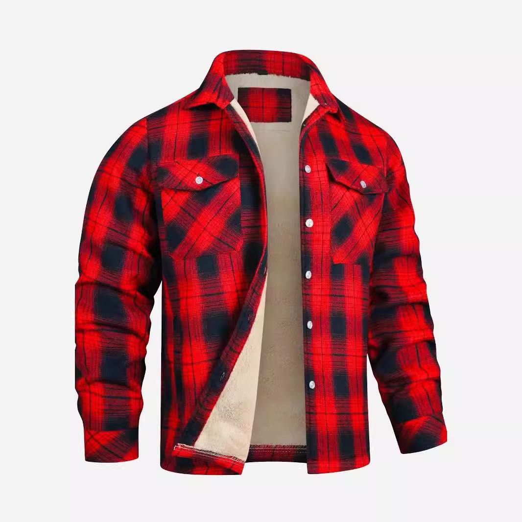 Ridge Fleece Flannel - Scarlet – American Biker Gear